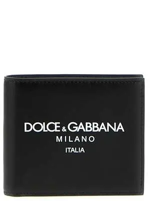 Dolce & Gabbana Logo Print Wallet White/black