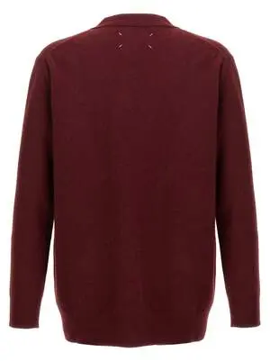 MAISON MARGIELA Wool Cardigan - Bordeaux