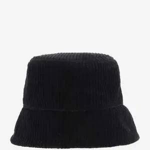 JIL SANDER Cotton Velvet Bucket Hat - Black