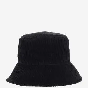 JIL SANDER Cotton Velvet Bucket Hat - Black
