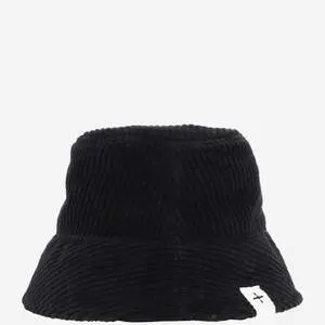 JIL SANDER Cotton Velvet Bucket Hat - Black