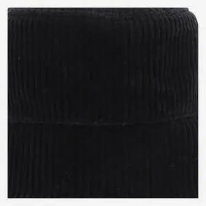 JIL SANDER Cotton Velvet Bucket Hat - Black