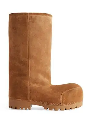 Balenciaga Alaska Faux Fur High Boots
