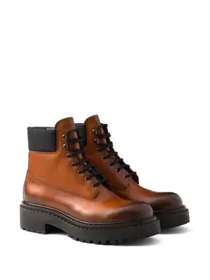Prada Leather Boots - Brown