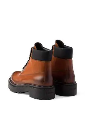 Prada Leather Boots - Brown
