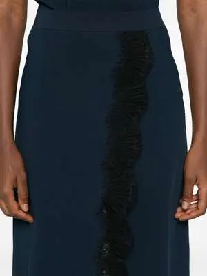 Stella McCartney Lace-insert Mid-rise Midi Skirt