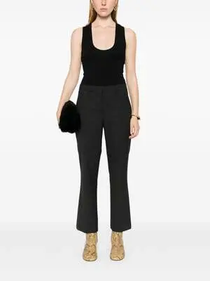 SEMICOUTURE Slim-leg Cropped Trousers - Grey