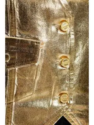 GANNI Metallic Organic Cotton Vest