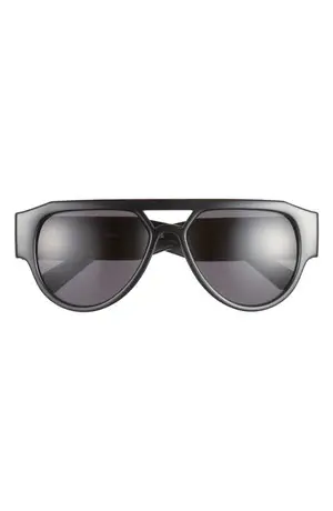 Versace 57mm Pilot Sunglasses - Black