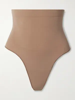 SKIMS Seamless Sculpt High-waisted Thong Brown