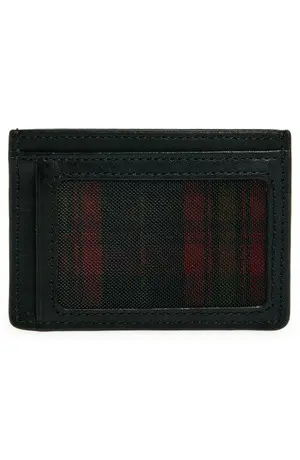 Will Leather Goods Front Pocket Leather Card Case - Black