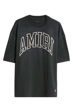 Amiri Arched Core Logo Oversize Graphic T-shirt - Black
