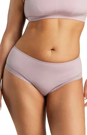SIELLA Organic Cotton Lace Cheeky - Dusty Lavender