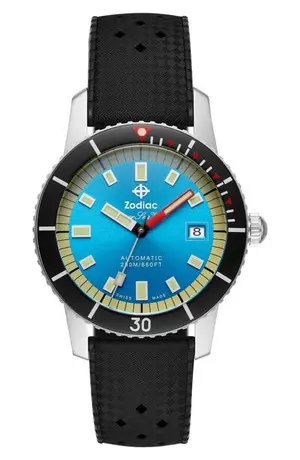 ZODIAC Compression Diver Automatic Strap Watch - Black