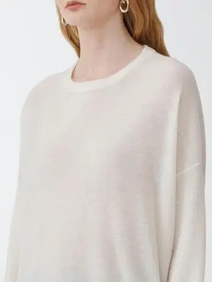 Fabiana Filippi Embellished Crew Neck Sweater - White
