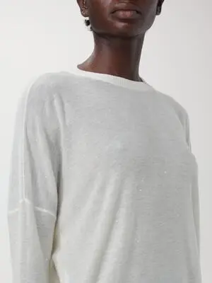 Fabiana Filippi Embellished Crew Neck Sweater - White