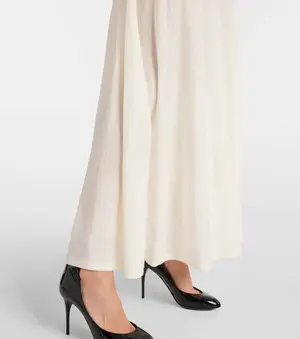 Alaïa Low-rise Virgin Wool Maxi Skirt - White