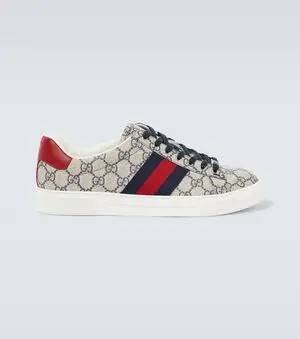 Gucci Ace Canvas Sneakers - Beige