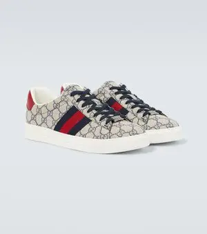 Gucci Ace Canvas Sneakers - Beige