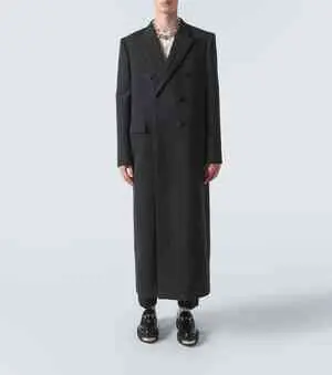 Gucci Web Stripe Wool Overcoat