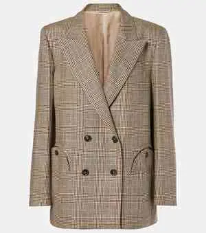 BLAZÉ MILANO Jealousy Everynight Checked Silk Blazer