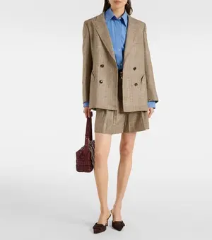 BLAZÉ MILANO Jealousy Everynight Checked Silk Blazer