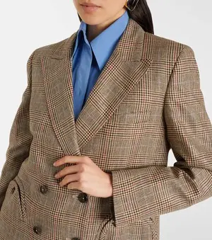 BLAZÉ MILANO Jealousy Everynight Checked Silk Blazer