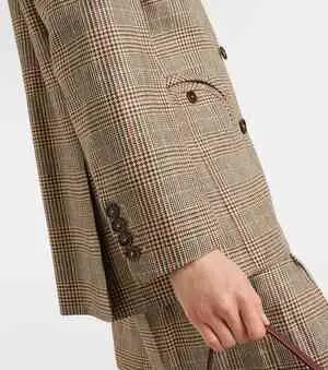 BLAZÉ MILANO Jealousy Everynight Checked Silk Blazer