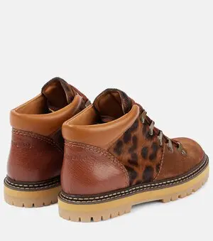 See By Chloé Eileen Leopard-print Lace-up Boots