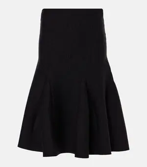 Alaïa Wool-blend Midi Skirt