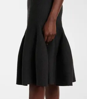 Alaïa Wool-blend Midi Skirt