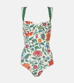 La DoubleJ Boop Floral Swimsuit - White