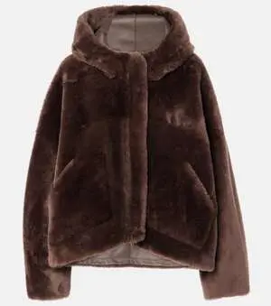 BLANCHA Cropped Shearling Jacket