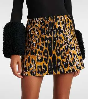 Alaïa Leopard-print Mini Skirt