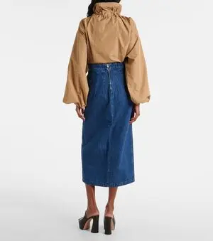 PATOU Denim Maxi Skirt - Blue