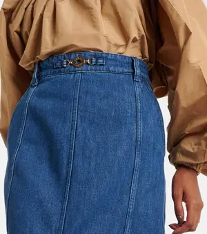 PATOU Denim Maxi Skirt - Blue