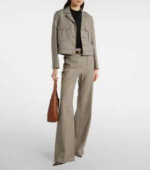 NILI LOTAN Lise Cropped Virgin Wool Jacket