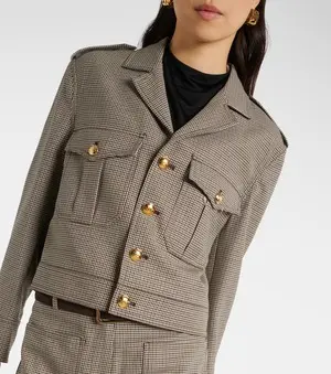 NILI LOTAN Lise Cropped Virgin Wool Jacket