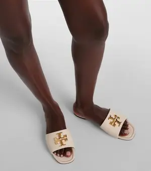 Tory Burch Eleanor T Monogram Slides