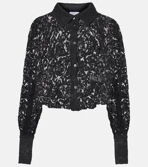 PATOU Cropped Lace Blouse