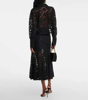 PATOU Cropped Lace Blouse