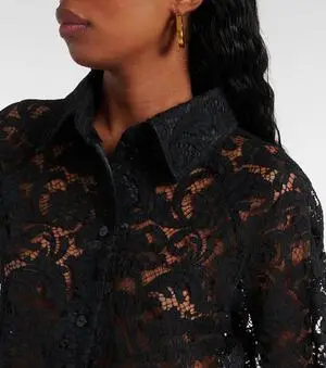 PATOU Cropped Lace Blouse