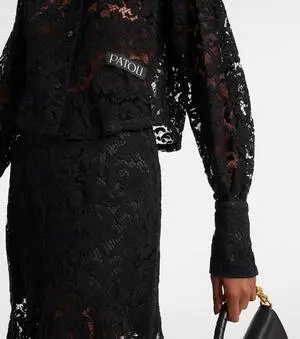 PATOU Cropped Lace Blouse