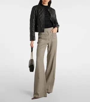 NILI LOTAN Amy Leather Jacket - Black