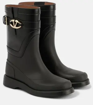 Women's Leather Rain Boots