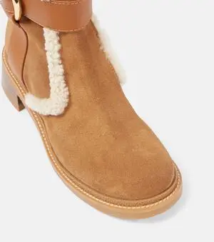 See By Chloé Ring Suede And Shearling Knee-high Boots