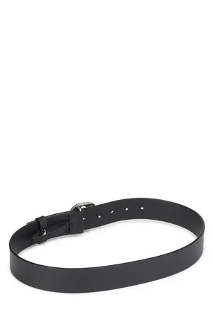 Gucci Leather Belt With Running Gg Buckle - Black