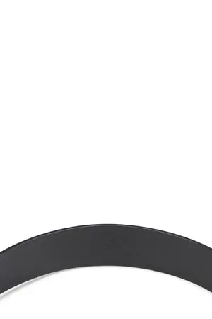 Gucci Leather Belt With Running Gg Buckle - Black