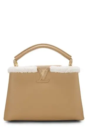 LOUIS VUITTON Capucines Shearling Top Handle