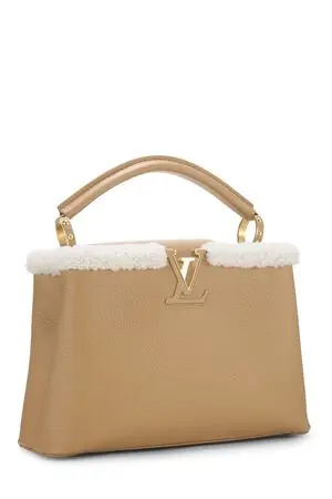 LOUIS VUITTON Capucines Shearling Top Handle